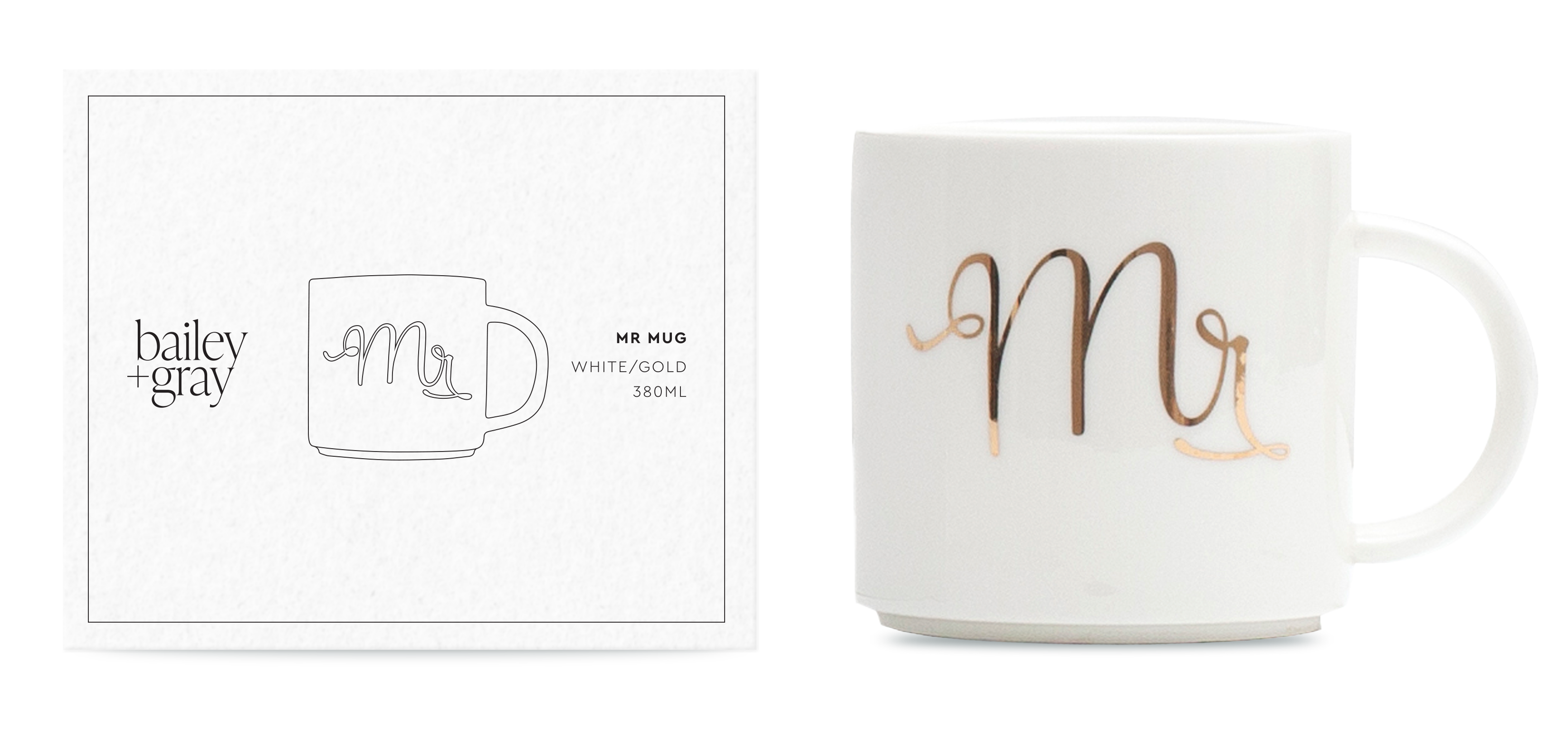 Bailey + Gray MR Mug with gold foil – The Gift Group t/a Gather & Graze